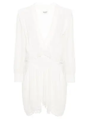 MARANT ETOILE Felie Lace-trim Dress - Neutrals