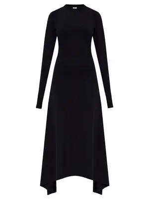 Vetements Logo-embroidered Maxi Dress - Black