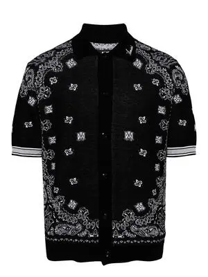 Amiri Bandana Polo - Black