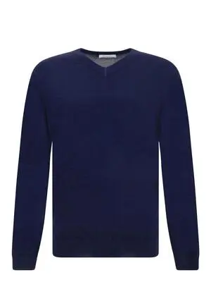 CRUCIANI V-neck Jumper - Blue