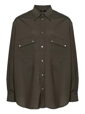 Fendi Pleat-detail Shirt - Green