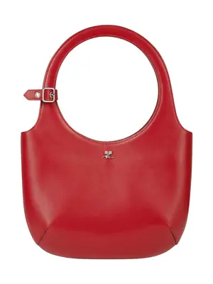COURREGES Holy Leather Tote Bag - Red