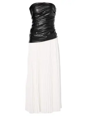 Simkhai Arie Strapless Faux Leather Midi Dress - Multicoloured