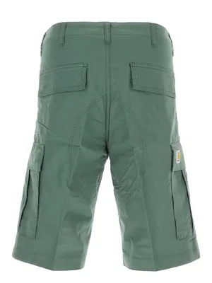 Carhartt Work In Progress Logo-patch Cargo Shorts - Green
