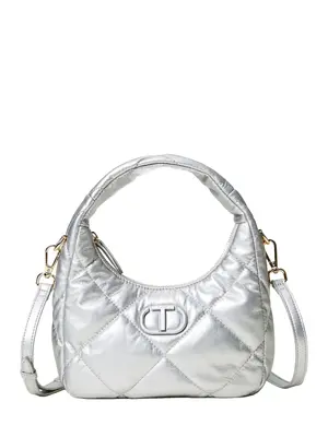 TWINSET Padded Quilted Tote Bag - Silver