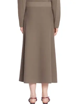 LANVIN Flared Midi Skirt - Brown