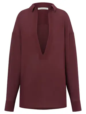 Philosophy Di Lorenzo Serafini Belted Long-sleeve Dress - Red