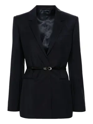 Givenchy Voyou Belted Blazer - Blue