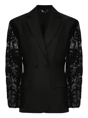 Magda Butrym Crochet-panel Blazer - Black