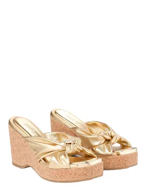 JIMMY CHOO 110mm Avenue Sandals - Gold