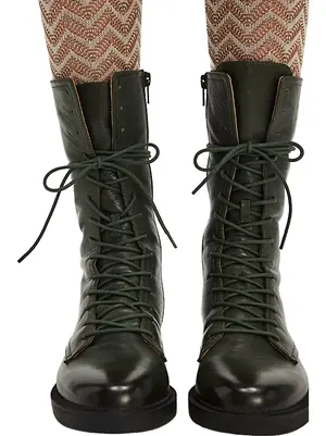 SILENT D Combat Boots - Forest Green