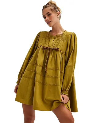 Free People Free People Tea Time Mini Dress Avocado