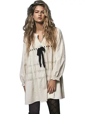 Free People Free People Tea Time Mini Dress Vanilla