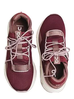 On Cloudnova 2 Lace Up Sneakers - Maroon / Peony