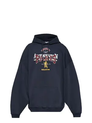 Vetements Logo-embroidered Hoodie - Blue