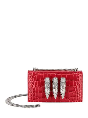 Philipp Plein Crocodile-embossed Shoulder Bag - Red