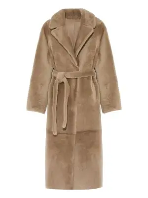 YVES SALOMON Shearling Coat - Brown