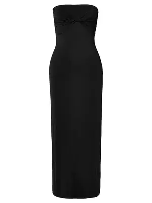 Tove Cate Twist-front Midi Dress - Black