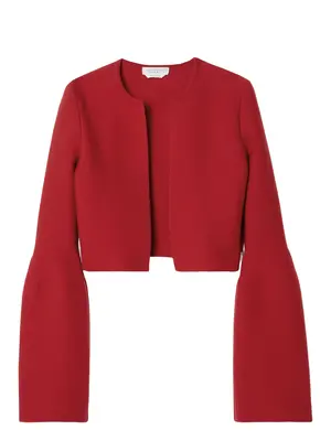 Gabriela Hearst Katlin Cropped Wool Jacket - Red