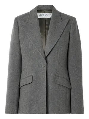 Gabriela Hearst Leiva Wool And Cashmere-blend Blazer - Gray