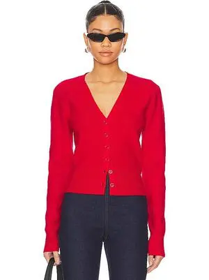 GUIZIO Camelie Cardigan Top - Red