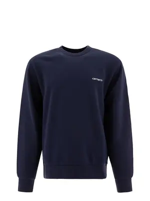 Carhartt Work In Progress Script Embroidery Sweatshirt - Blue