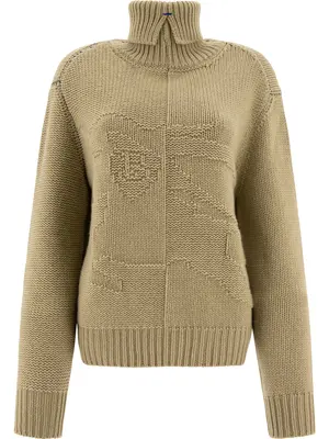 Burberry Cashmere Sweater With Ekd - Green