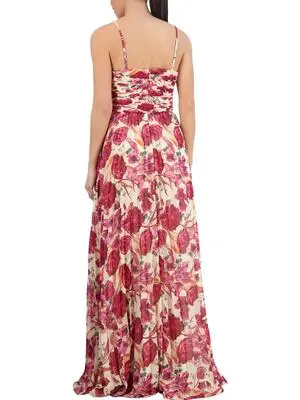 Bcbgmaxazria Pleated Floral Dress - Garden Floral