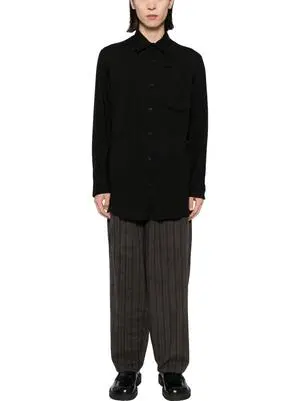Yohji Yamamoto Collar Tab Shirt - Black