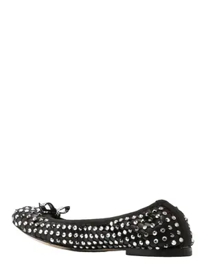 Rene Caovilla Crystal-embellished Ballet Flats - Black
