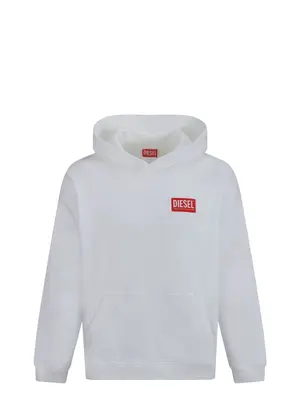 DIESEL S-boxt Cotton Hoodie - White