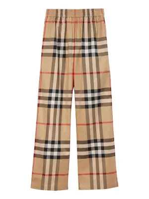BURBERRY Burberry Check-Pattern Cotton Trousers