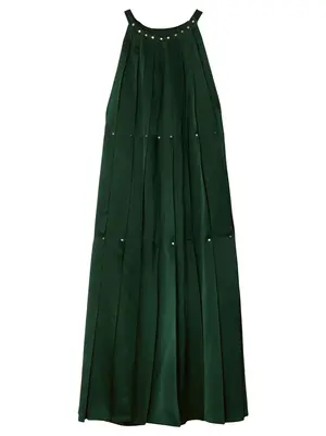Burberry Studded Satin Dress - Green