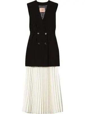 TWINSET Pleated Maxi Dress - Black