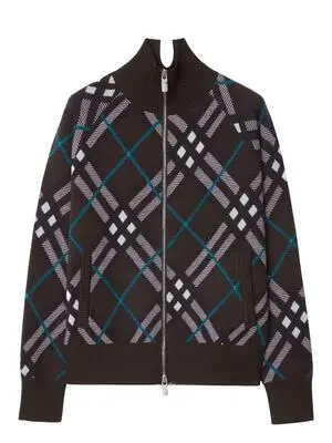 Burberry Check Track Jacket - Brown