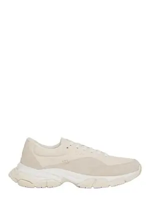 Giorgio Armani Suede Low Top Sneakers Beige