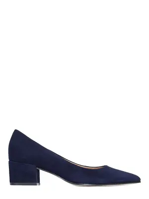 Bernardo Milie Block Heel Pumps Dark Navy