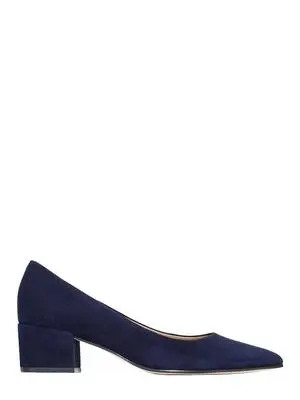 Bernardo Milie Block Heel Pumps Dark Navy
