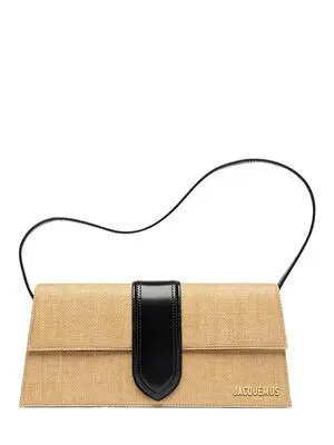 Jacquemus Le Bambino Long Shoulder Bag Ivory And Black