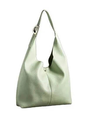 Anthropologie The Love Knot Slouchy Buckle Bag - Light Green