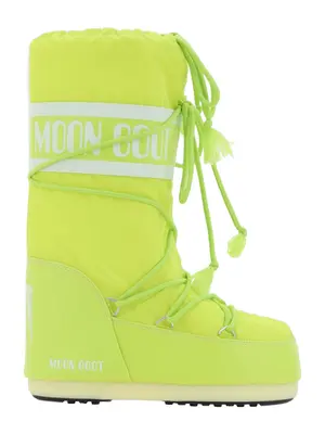 Moon Boot Lace-Up Boots Lime