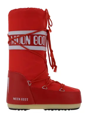 Moon Boot Lace-Up Boots Red