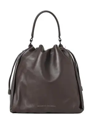 Brunello Cucinelli Brunello Cucinelli Leather Bucket Bag Dark