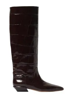 Paris Texas Croc-effect Boots - Brown