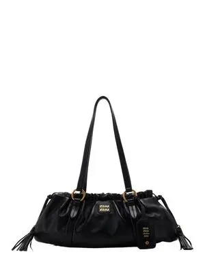 Miu Miu Leather Shoulder Bag - Black