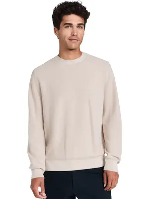Vince Jacquard Crew Neck Sweater - British Khaki/classic Cream