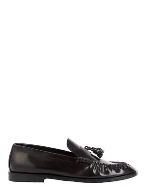 THE ROW Classic Leather Loafers - Brown