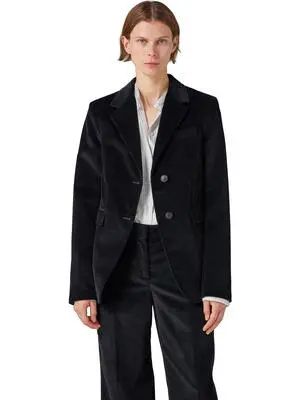 Veronica De Piante Enrico Jacket In Corduroy, Black Black
