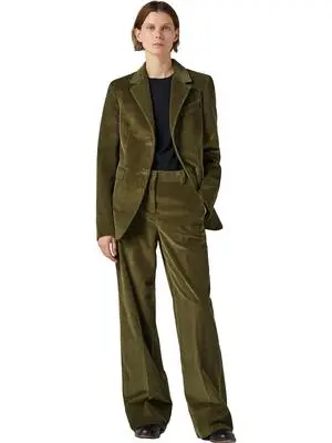 Veronica De Piante Enrico Jacket In Corduroy, Black Militare