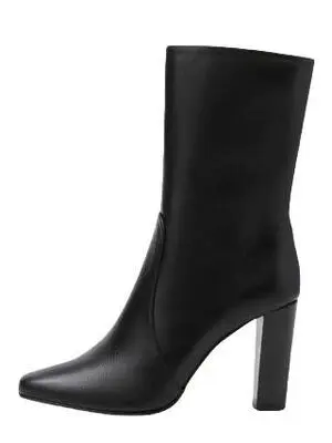 VERONICA DE PIANTE Gaia Heeled Ankle Boots In Leather, Black